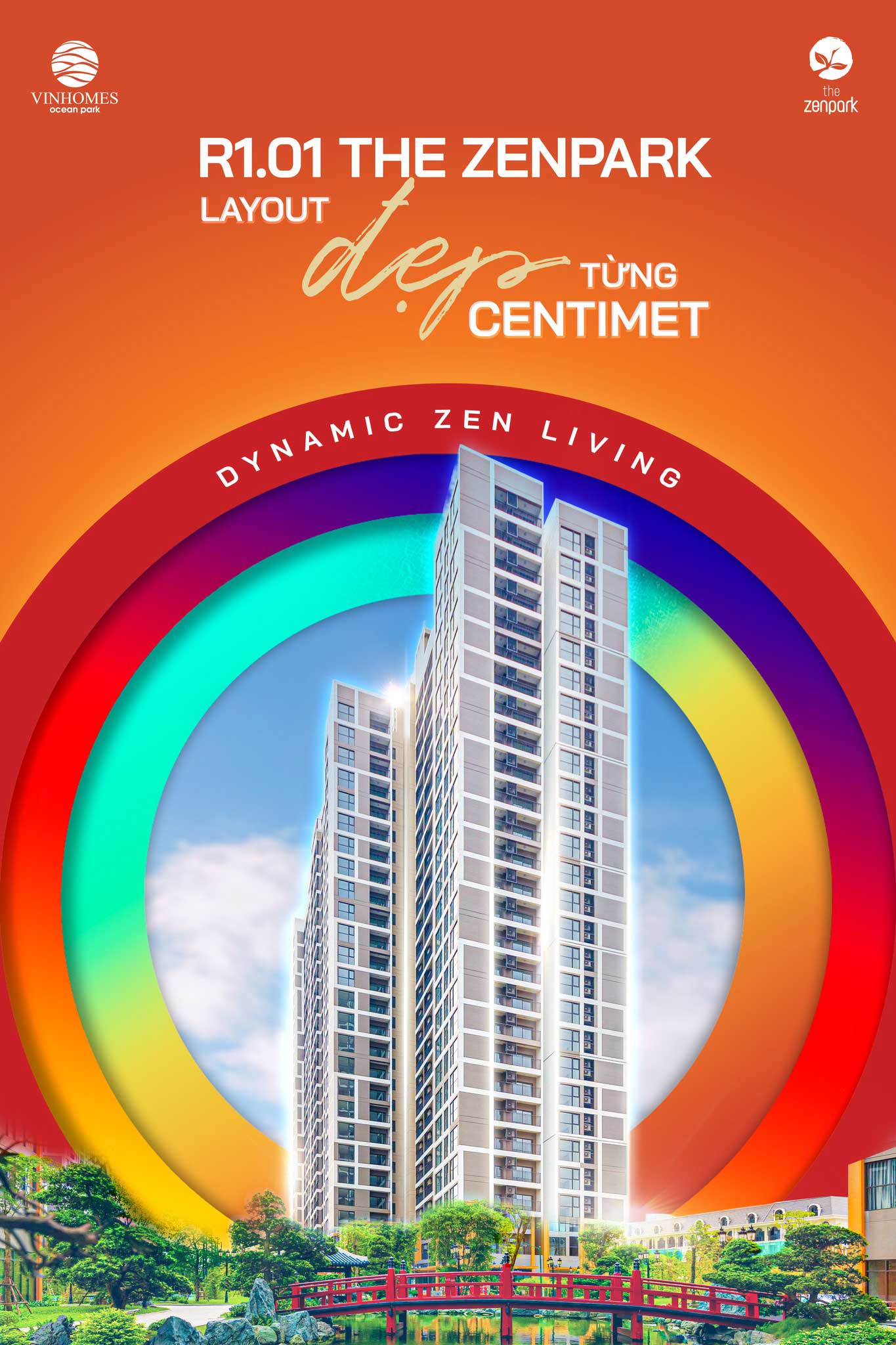 CĂN HỘ R1.01 THE ZENPARK - TUYỆT PHẨM DYNAMIC ZEN LIVING ĐẸP TỪNG CENTIMET